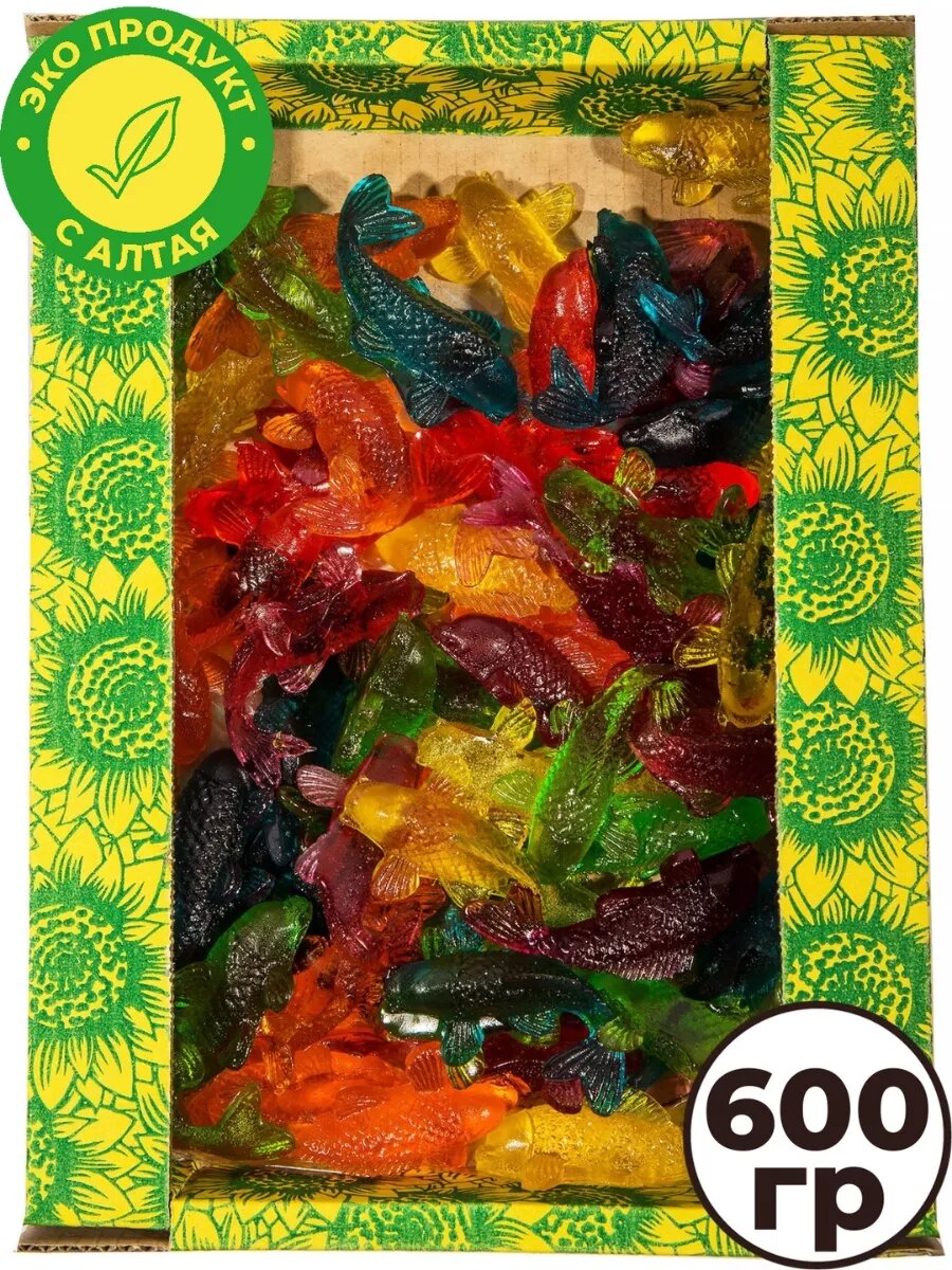 Мармелад жевательный в интересной форме Рыбка Трофимов, в коробке 600 грамм