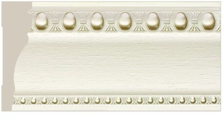 Багет Cosca Плинтус Потолочный 60 Белое Дерево T1060/WS2 Д2400хВ60хШ18 мм / Коска.