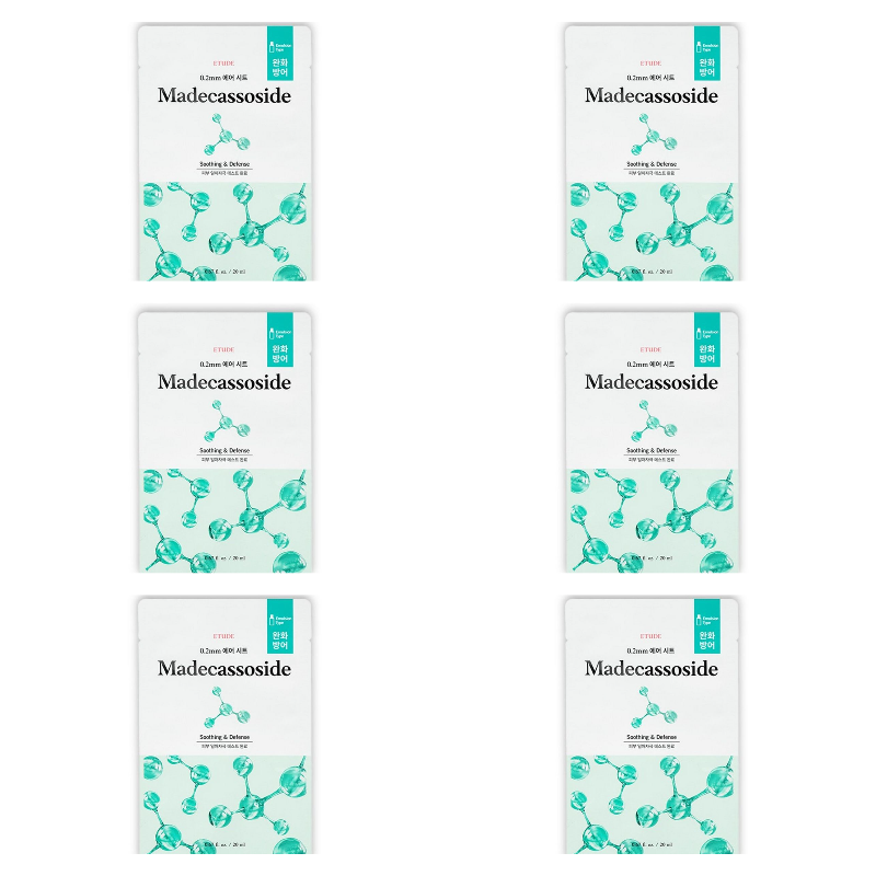 Тканевая маска для лица Etude с экстрактом мадекассосида, 20 мл, 6 шт