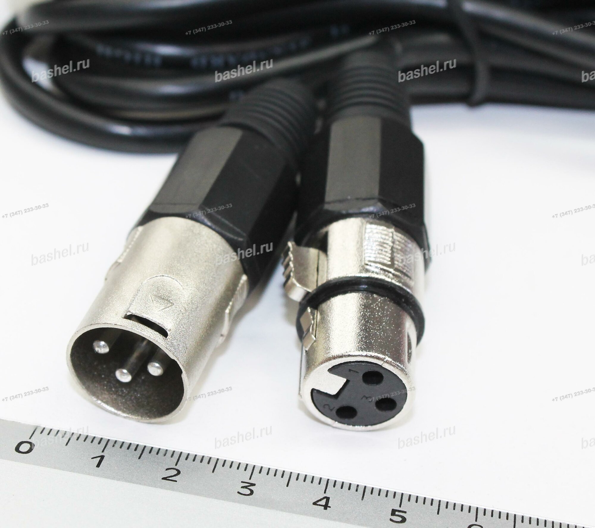Шнур штекер XLR(M)-гнездо XLR(F) DAYTON (d 6 мм, 64*0,12) 10,0 м