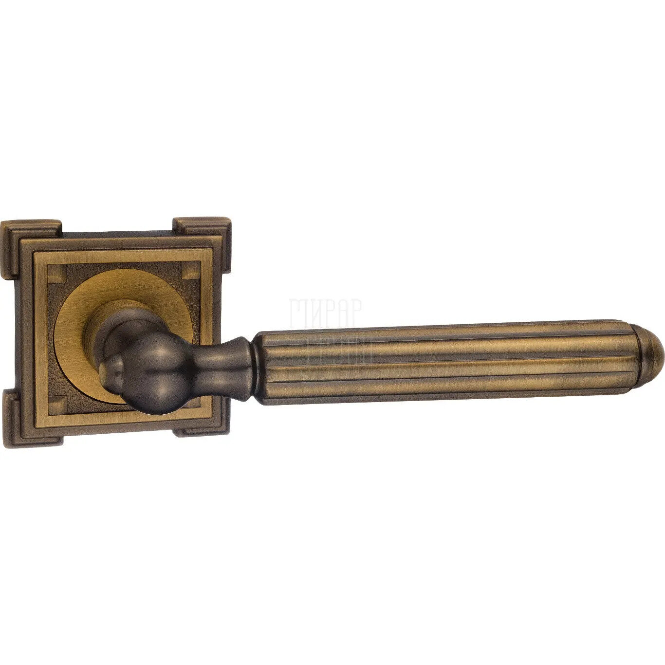 Дверные ручки Renz (Ренц) "Стелла" INDH 68-19 на квадратной розетке кофе