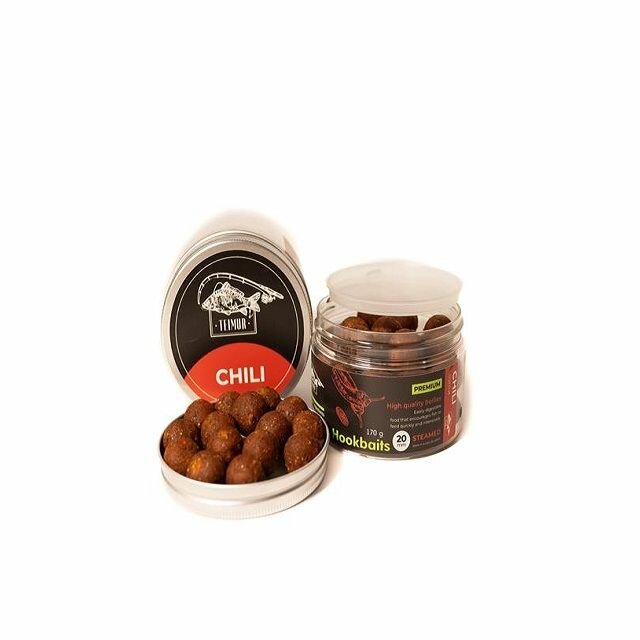 Бойлы варёные насадочные TEIMUR baits Чили 20 мм, 170 гр
