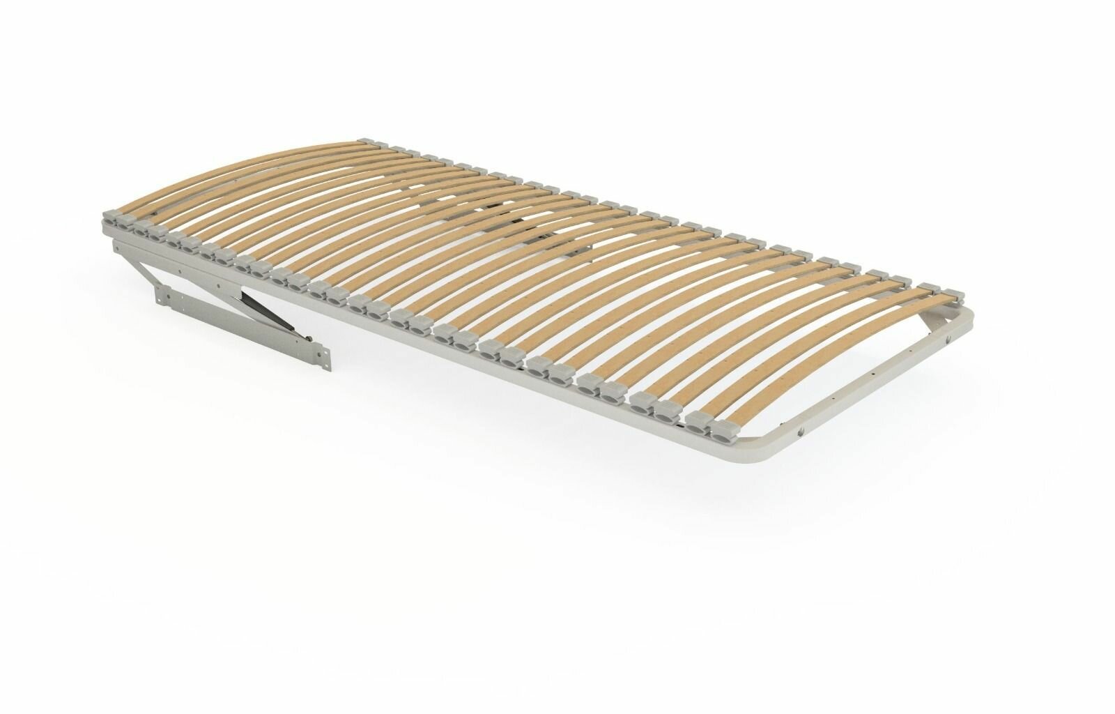 No-standard каучуковые ламеледержатели 80x180 Ортопедическое основание с подъёмным механизмом для кровати разборное, профиль 30х30х1,5мм, узкие ламели 26 шт.