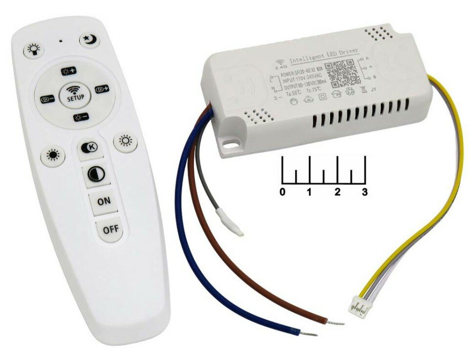 Драйвер светодиода 280mA/60-130VDC 170-245VAC (20-40)*2 + ПДУ 3pin