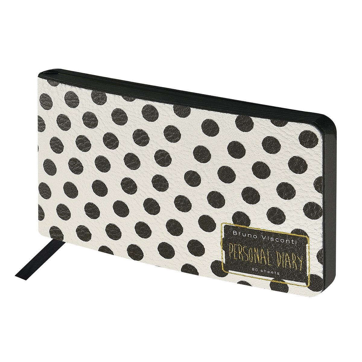 Еженедельник Bruno Visconti недатированный А6 (142 х 84 мм) "BLACK&WHITE. Горошек"