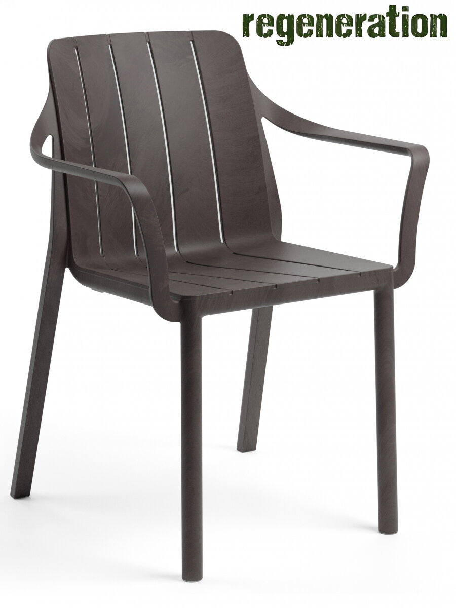 Пластиковое обеденное кресло NARDI Tiberina, для сада и балкона, цвет терра, Италия