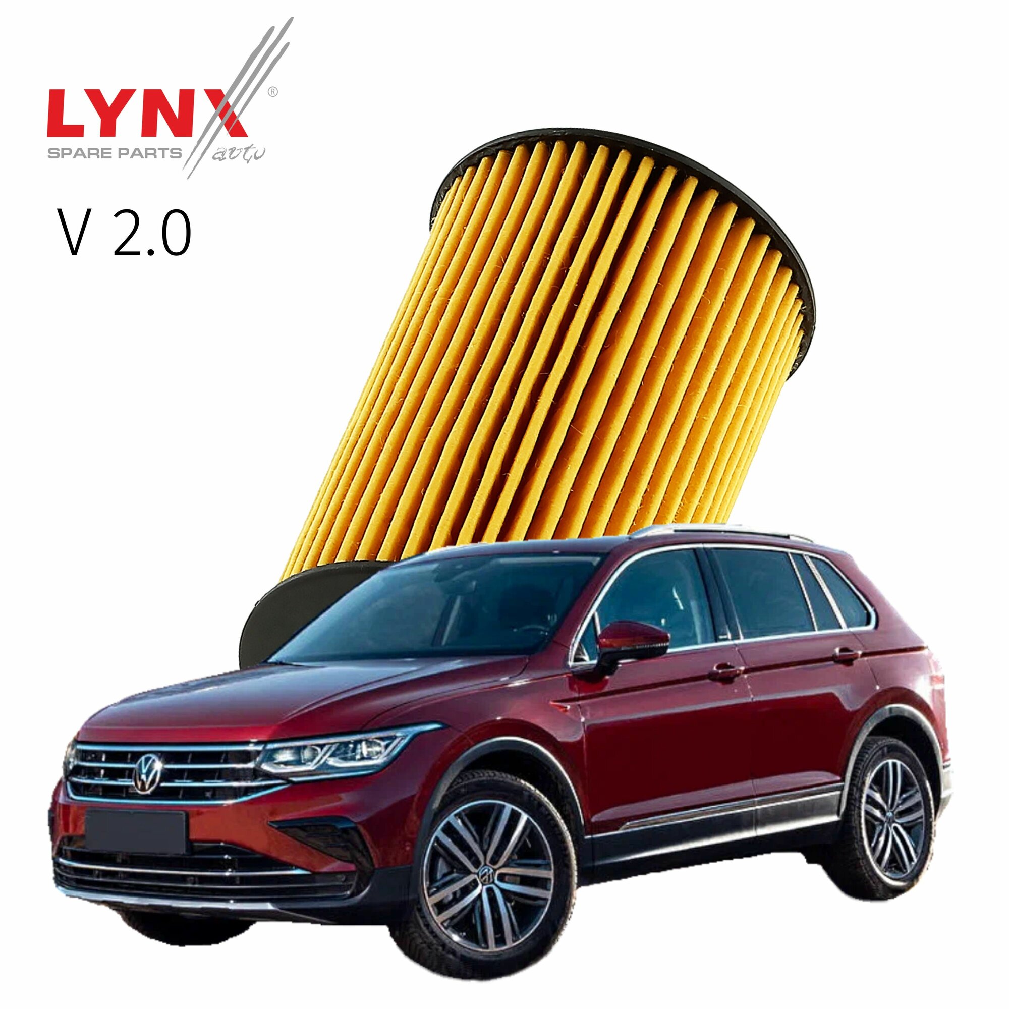 Фильтр масляный Volkswagen TIGUAN (2) / Фольксваген Тигуан 2016 2017 2018 2019 2020 2021 2022 дизель V2.0 л 150 л. с DFGA DBGC / 1шт LYNXauto