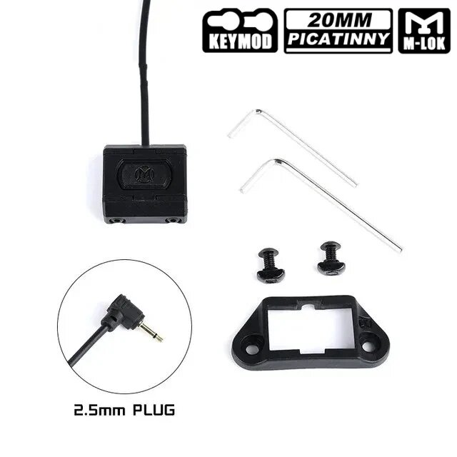 Тактический переключатель WADSN ModButton WD07063 Черный, 2.5mm Plug BK