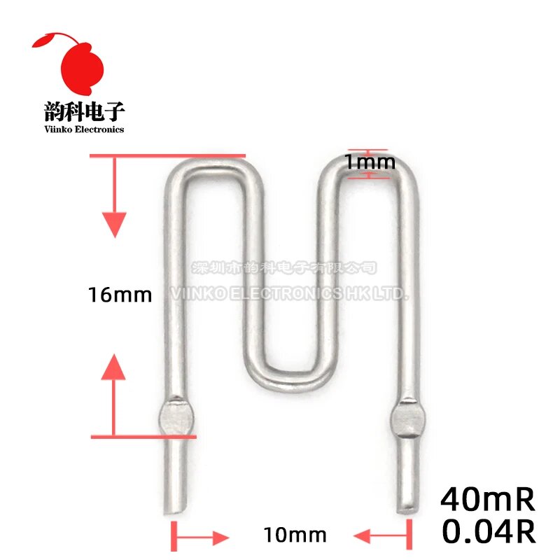 Резистор спиральный 40mR, 10mm, 1mm