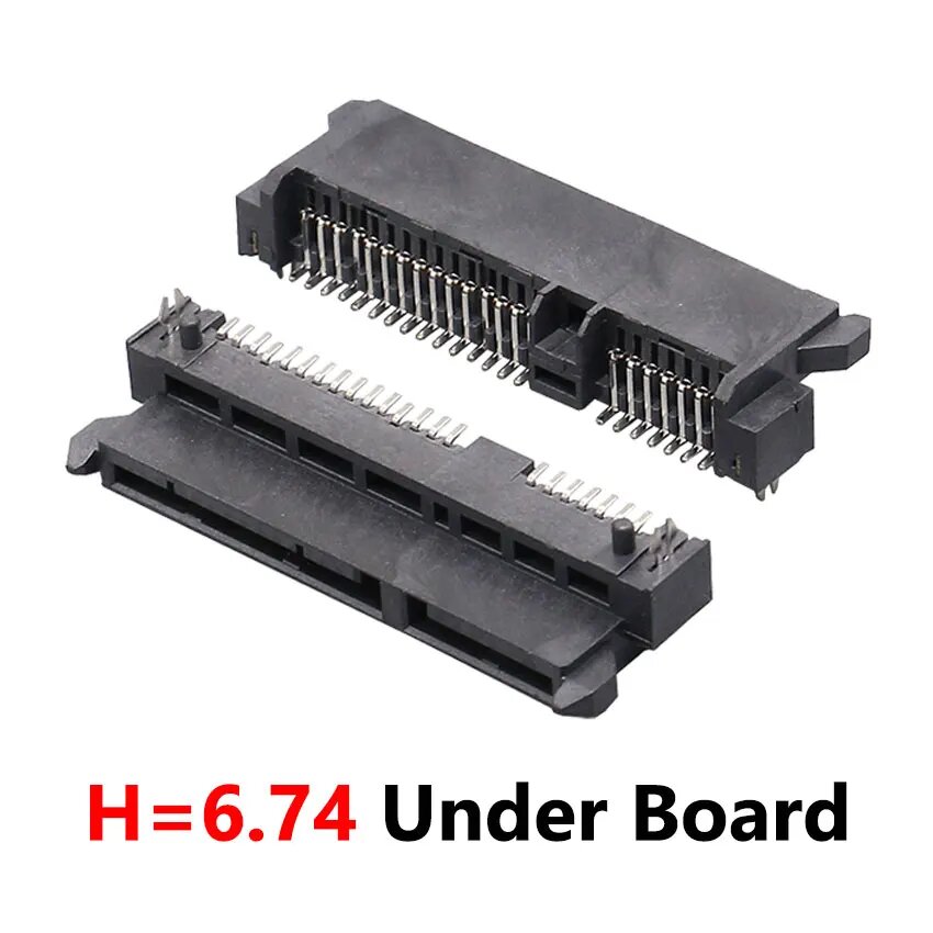 SATA разъем 7+15P, H=6.74 Under Board