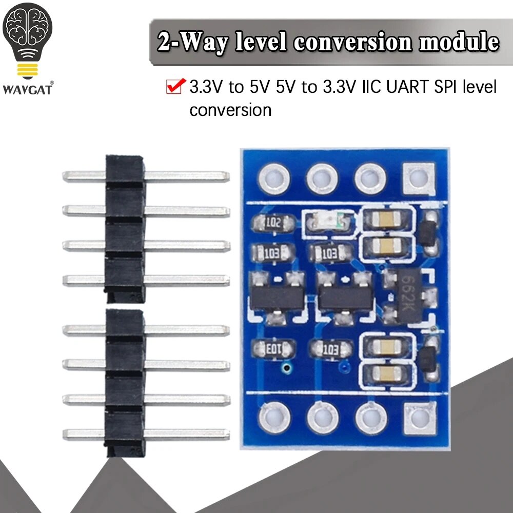 1 шт. 2-канальный преобразователь логического уровня IIC I2C двунаправленный модуль от 5 В до 3,3 В для arduino