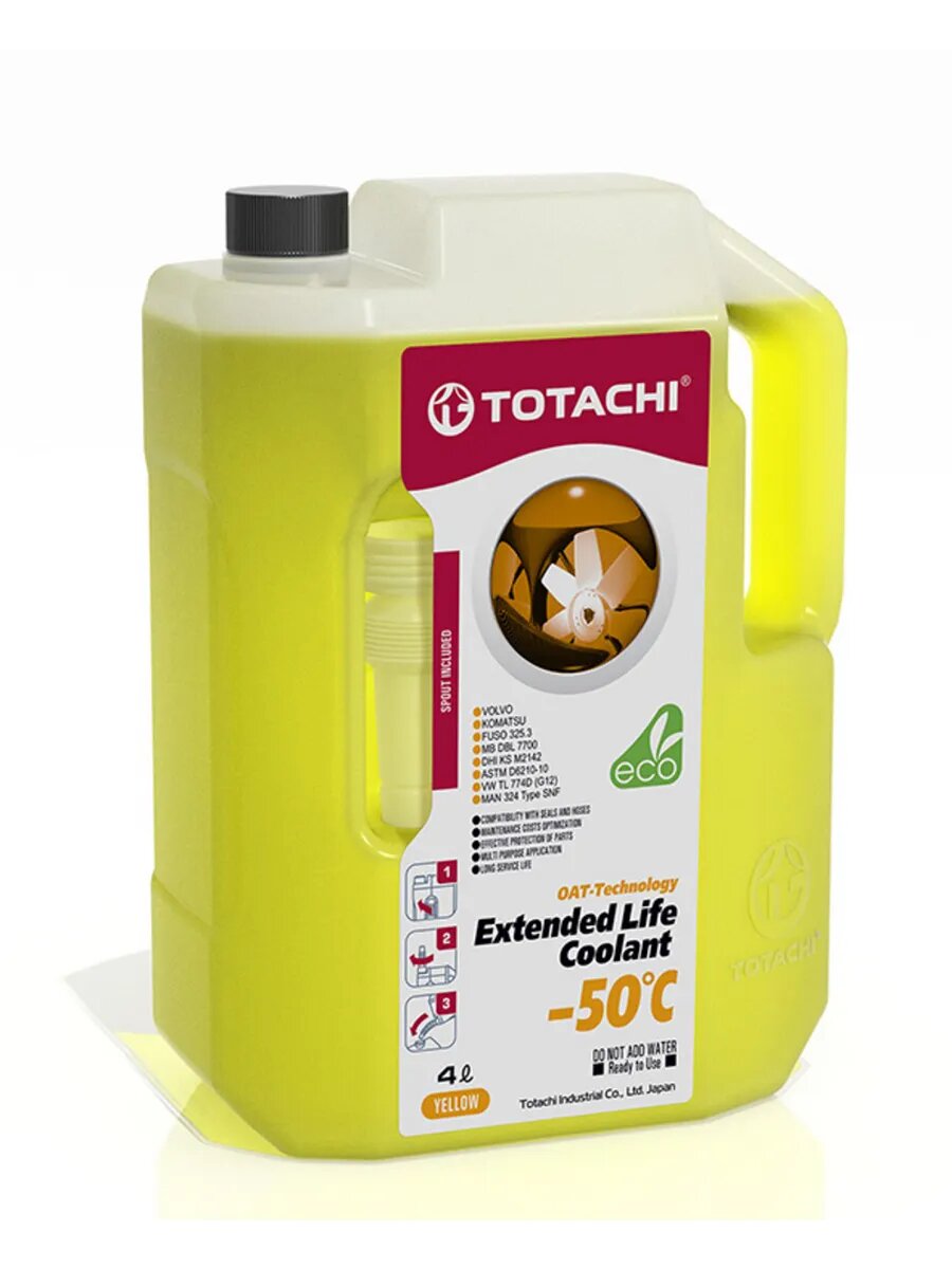 Жидкость охлаждающая EXTENDED LIFE COOLANT, YELLOW -50°C, 4л