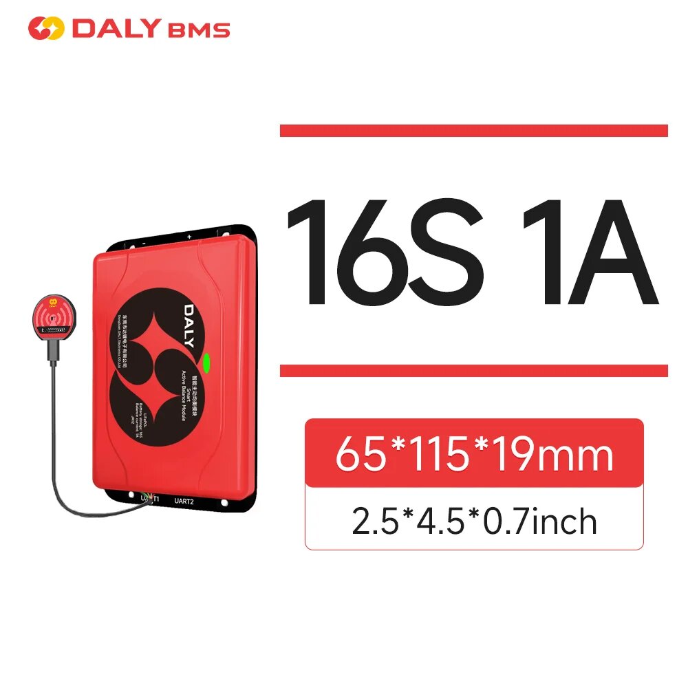 DALY BMS 16S 1A, Color: 16S BALANCER BT