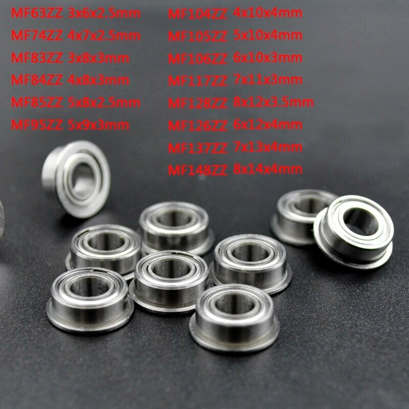 10 шт. Подшипник фланцевый MF63ZZ 3x6x2.5mm