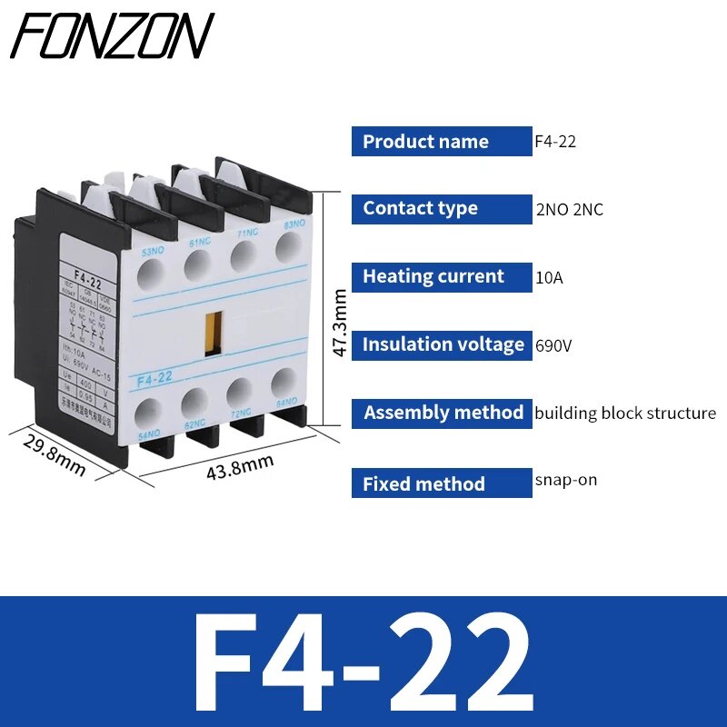 Контактор вспомогательный модуль LA1-DN22 LA1-DN11 F4-02 F4-11 F4-22 F4-31 F4-22