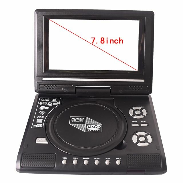 7.8 "мобильный DVD Проигрыватель HD Портативный EVD Маленький TV