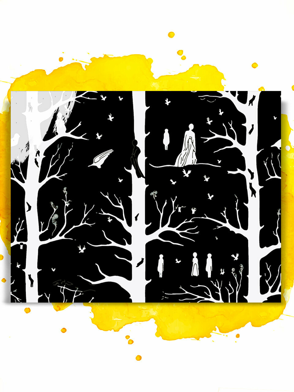 Картина по номерам на холсте Тревожный лес абстракция, 40 х 50 см