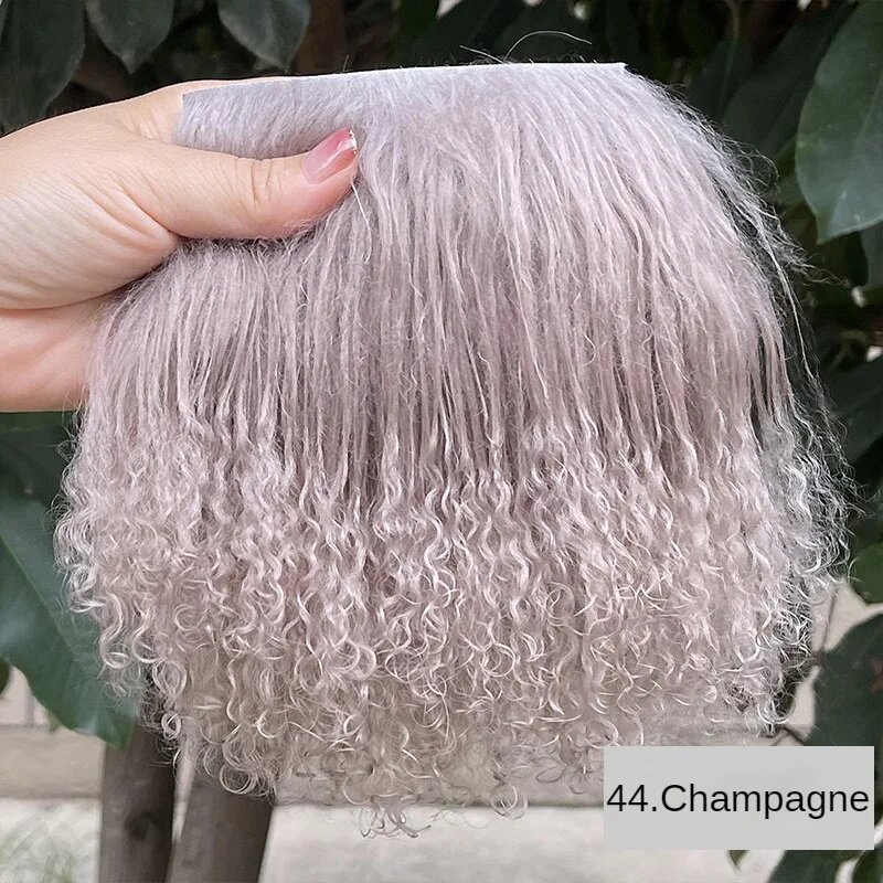Парик для кукол BJD из овечьей шерсти 44. Champagne