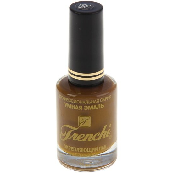 Лак для ногтей Умная Эмаль FRENCHI Укрепляющий, тон 388 прозрачный серебристые блестки, 11 мл