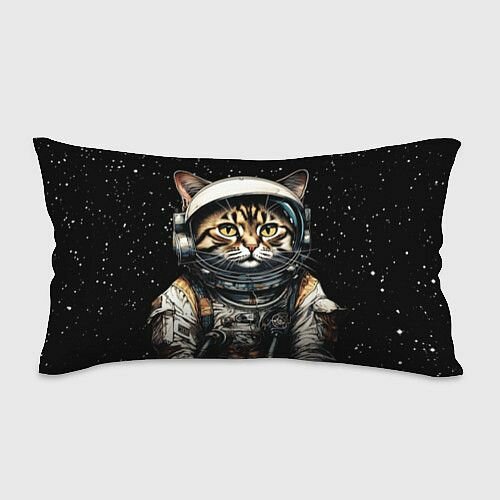 Кот космический турист Прямоугольная подушка