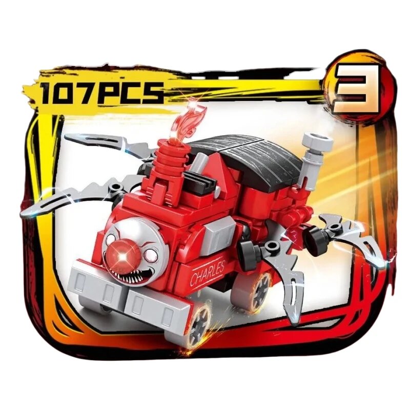 Конструктор Choo-Choo Charles, красный, 107 деталей