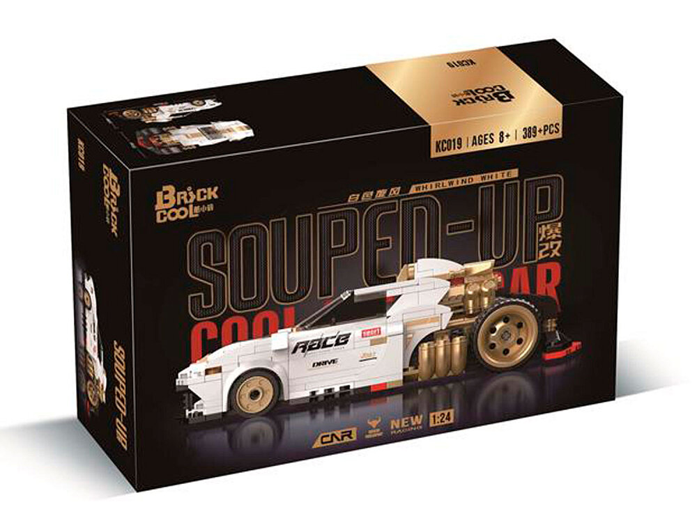 Конструктор Decool "Cпорткар White Cyclone", классический, для мальчиков и девочек, 389 деталей, КС019_МК