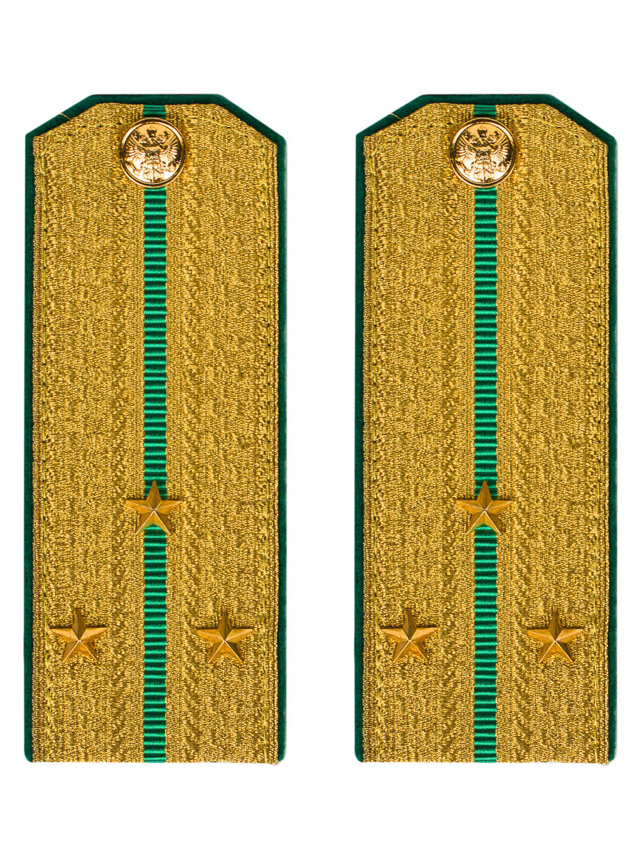 Погоны Пограничной службы в сборе картон Старший Лейтенант золотые