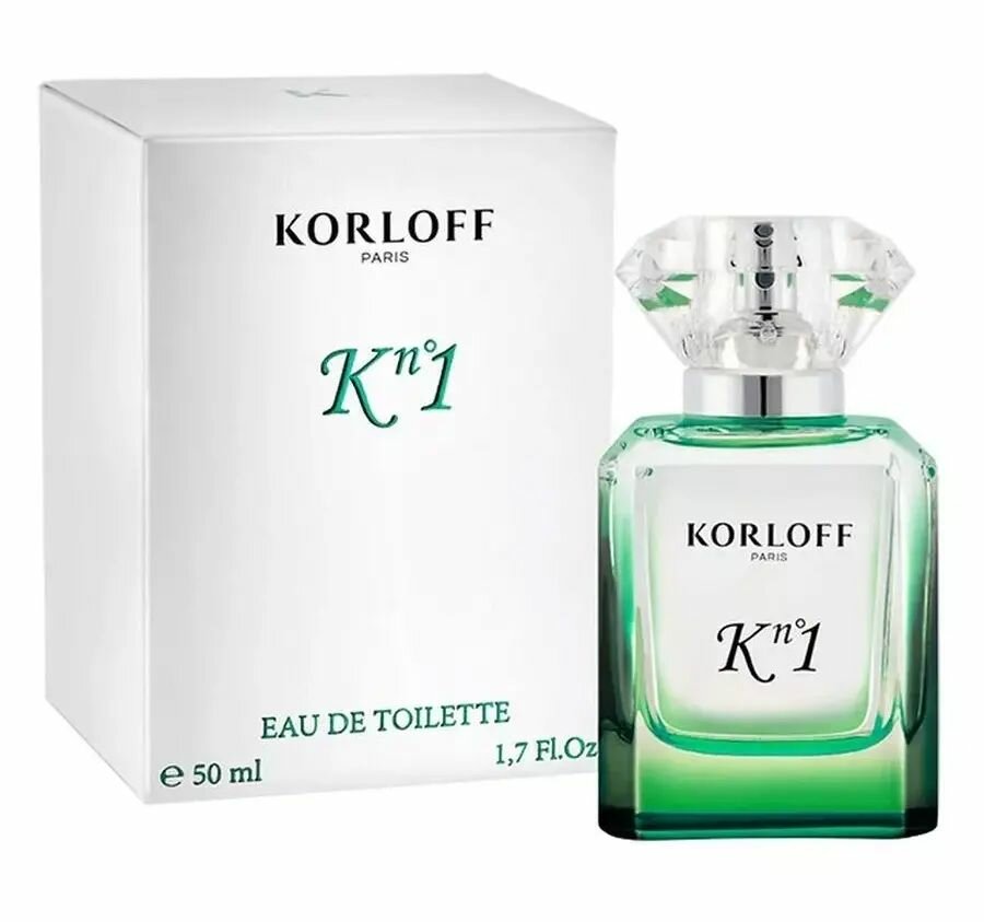 Туалетная вода Korloff "Kn 1", женская, цветочно-зеленая, 50мл