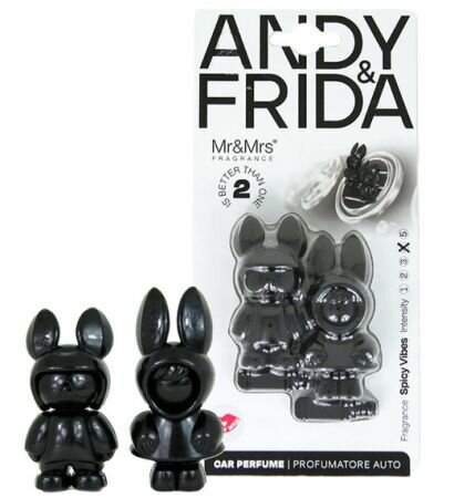 Mr&Mrs Fragrance Ароматизатор для автомобиля ANDY&FRIDA SPICY VIBES острые ощущения черный