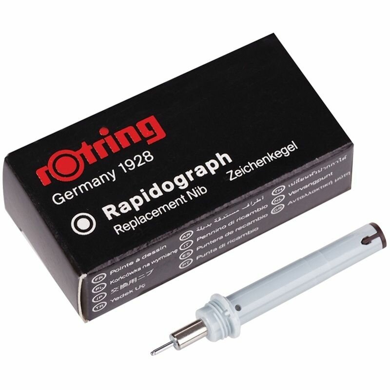 Пишущий элемент Rotring для рапидографа, 0,6 мм, картонная упаковка (S0219670)