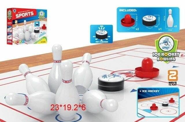 Настольные игры КНР "2 в 1", Хоккей и боулинг, в коробке (789-40B)