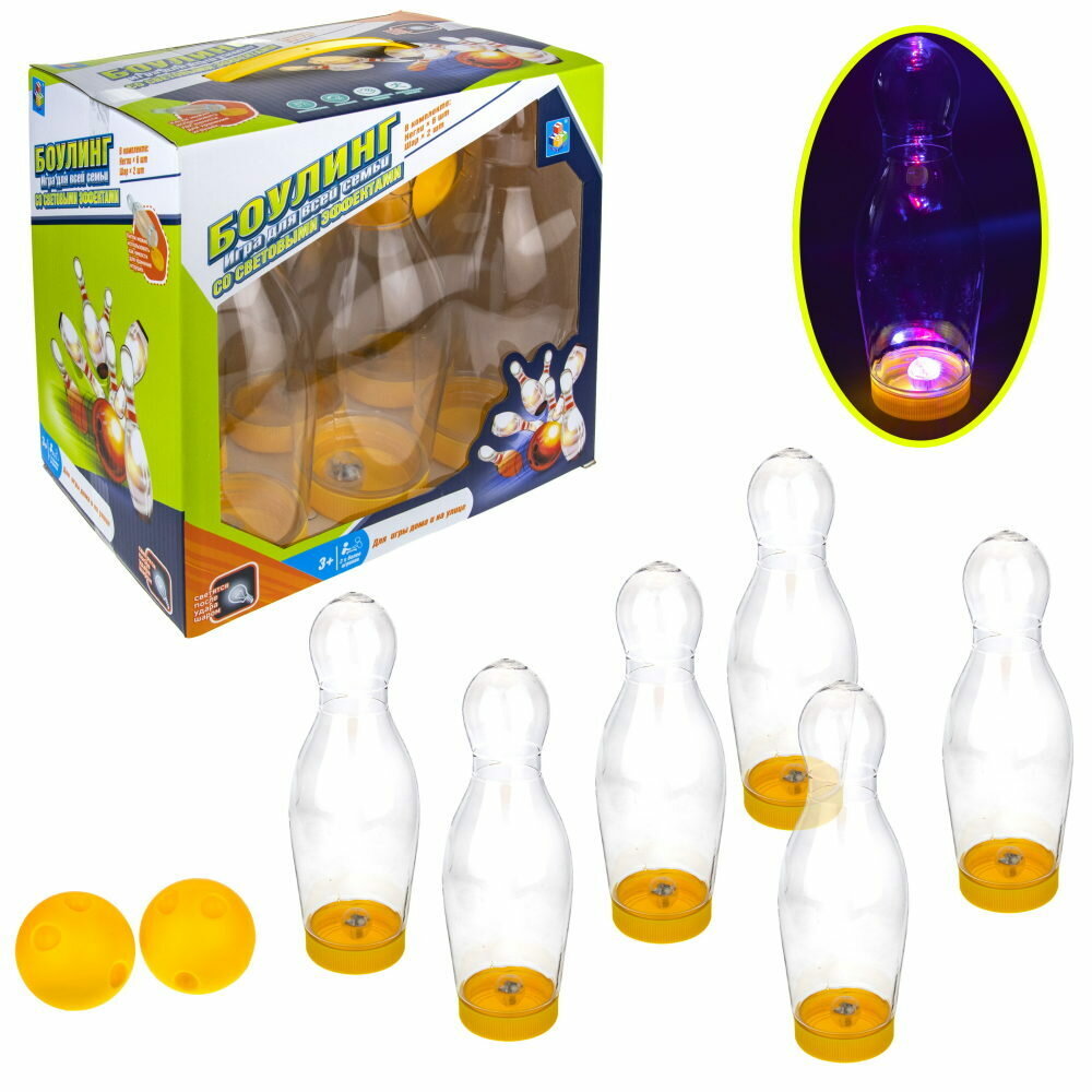 Набор для игры в боулинг 1Toy Боулинг со светом 24 см
