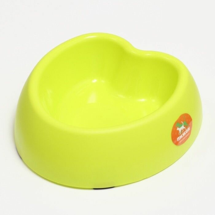 Миска Пижон сердце 26,5х25х8 см, зеленая (B-126)