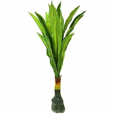 Цветочная композиция КНР "Драцена", 21 лист, 90 см, пластмассовая подставка