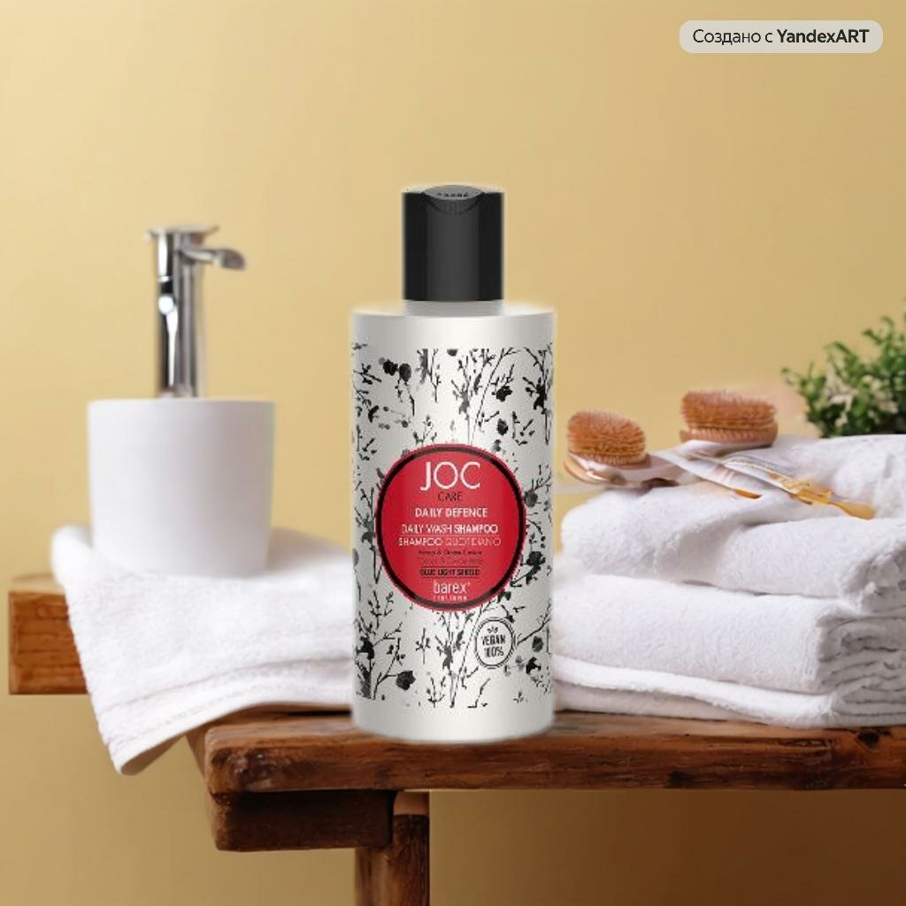 Шампунь для ежедневного применения Barex JOC Care Daily Defence, с коноплей и зеленой икрой, мягкое очищение, 250мл