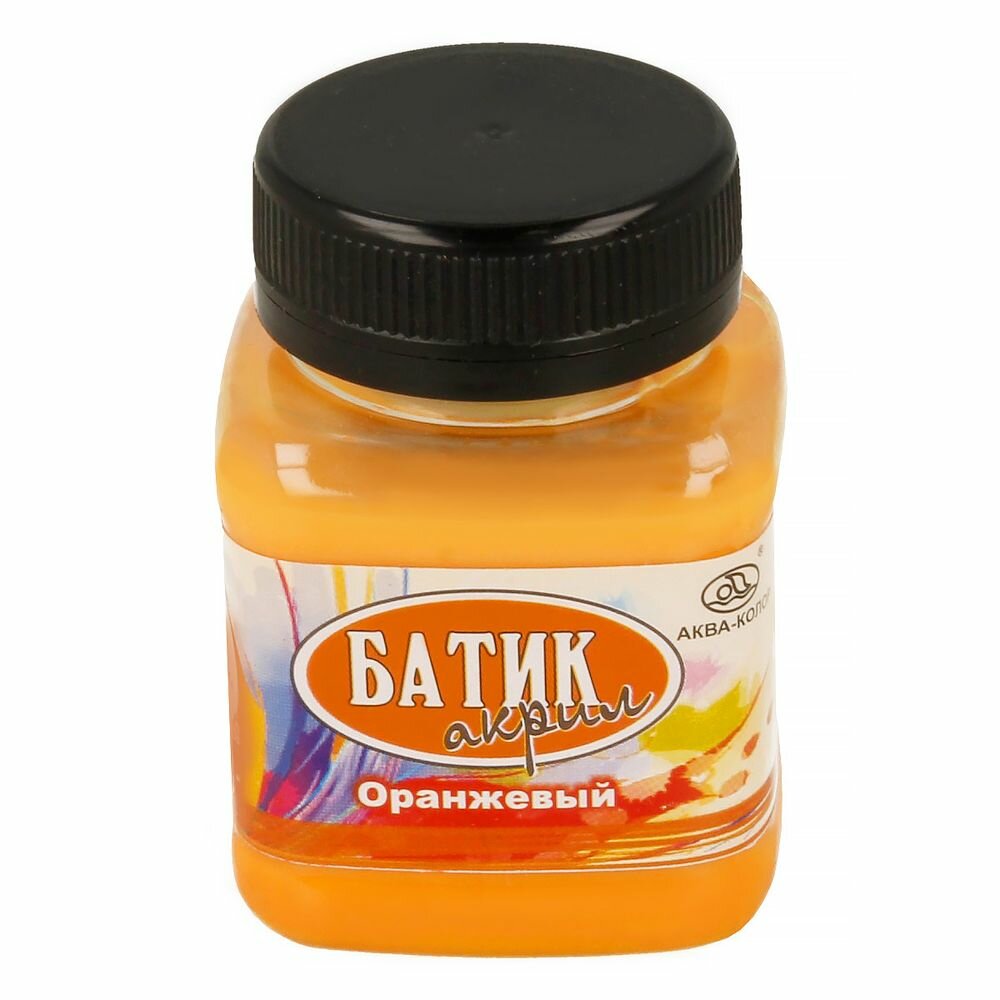 Аква-колор Краска для росписи Батик, 80 мл, цвет оранжевый, код К3320-GL20, для ткани
