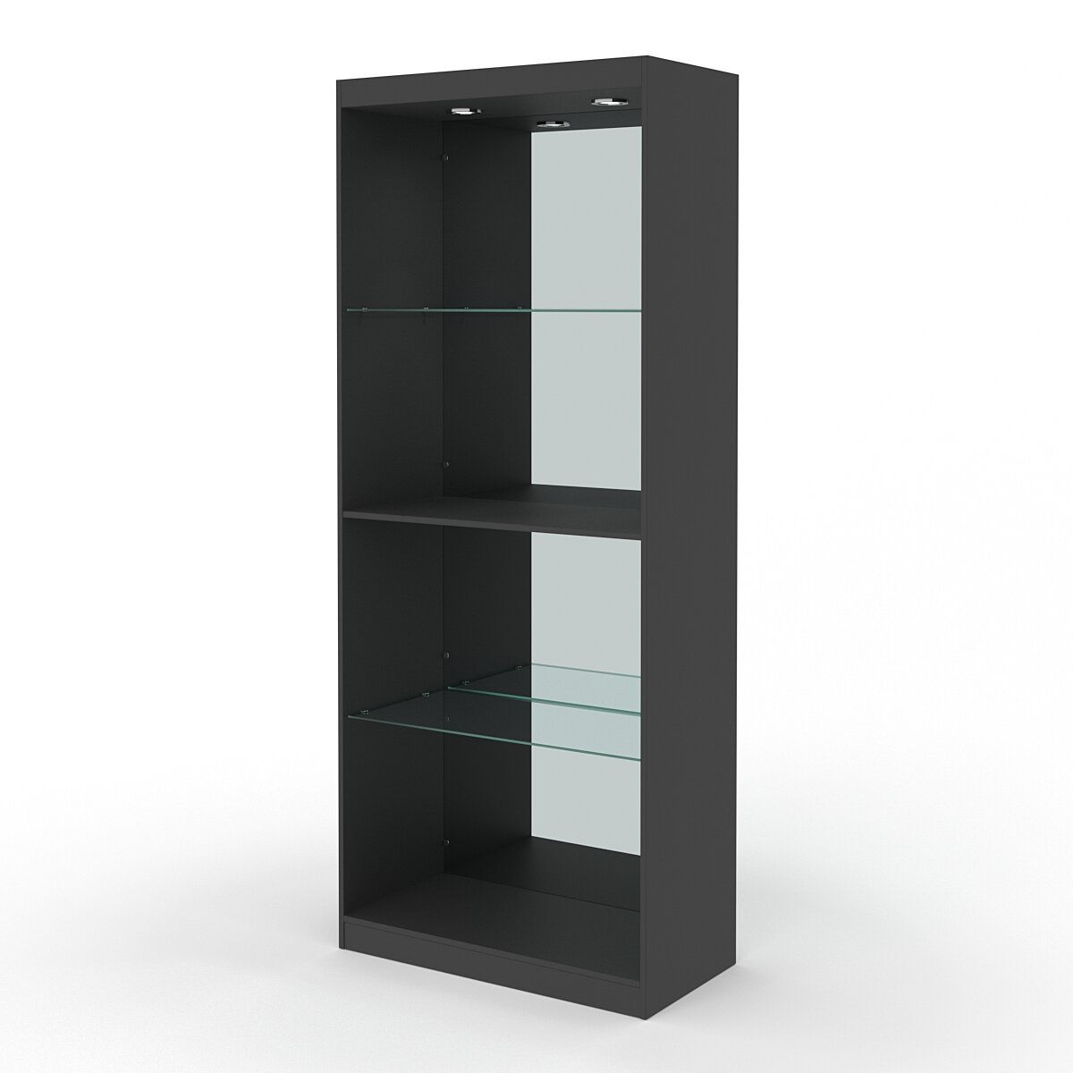 Стеллаж "афродита" №2-6 (задняя стенка - зеркало), Черный. Производитель товара - компания Westcom.