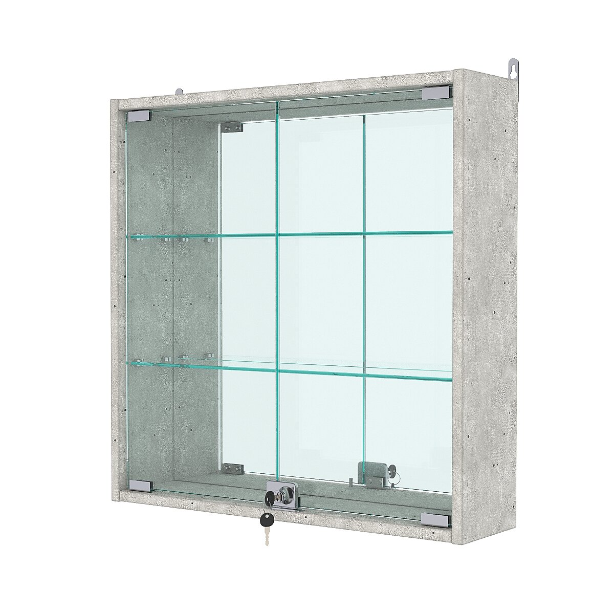 Витрина настенная №1-2А с зеркалом, Метрополитан Грей. Производитель товара - компания Westcom.