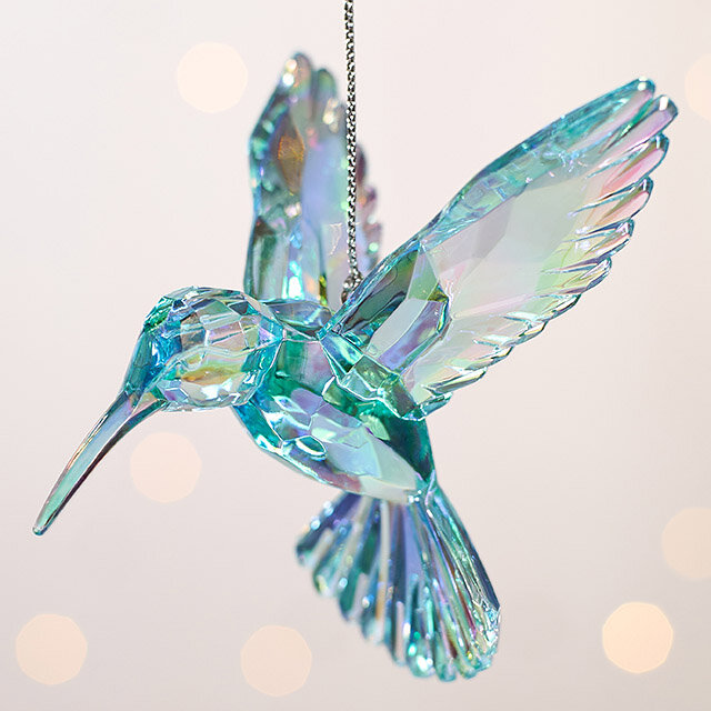 Елочная игрушка Kristal Колибри 10 см бирюзовая, подвеска, Kurts Adler, T2031-3