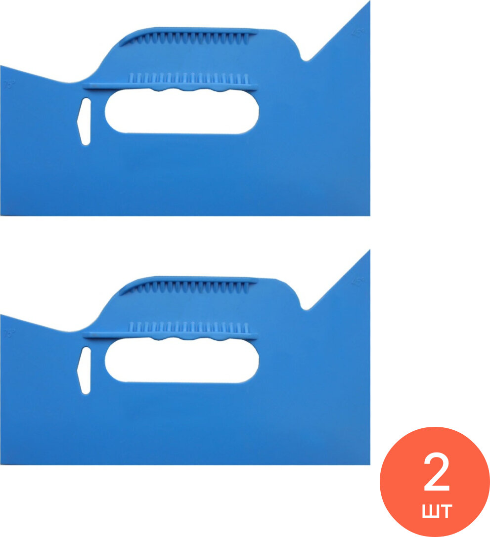 Шпатель строительный USP / УСП обойный, из пластика, 250мм / малярные и отделочные инструменты (комплект из 2 шт)