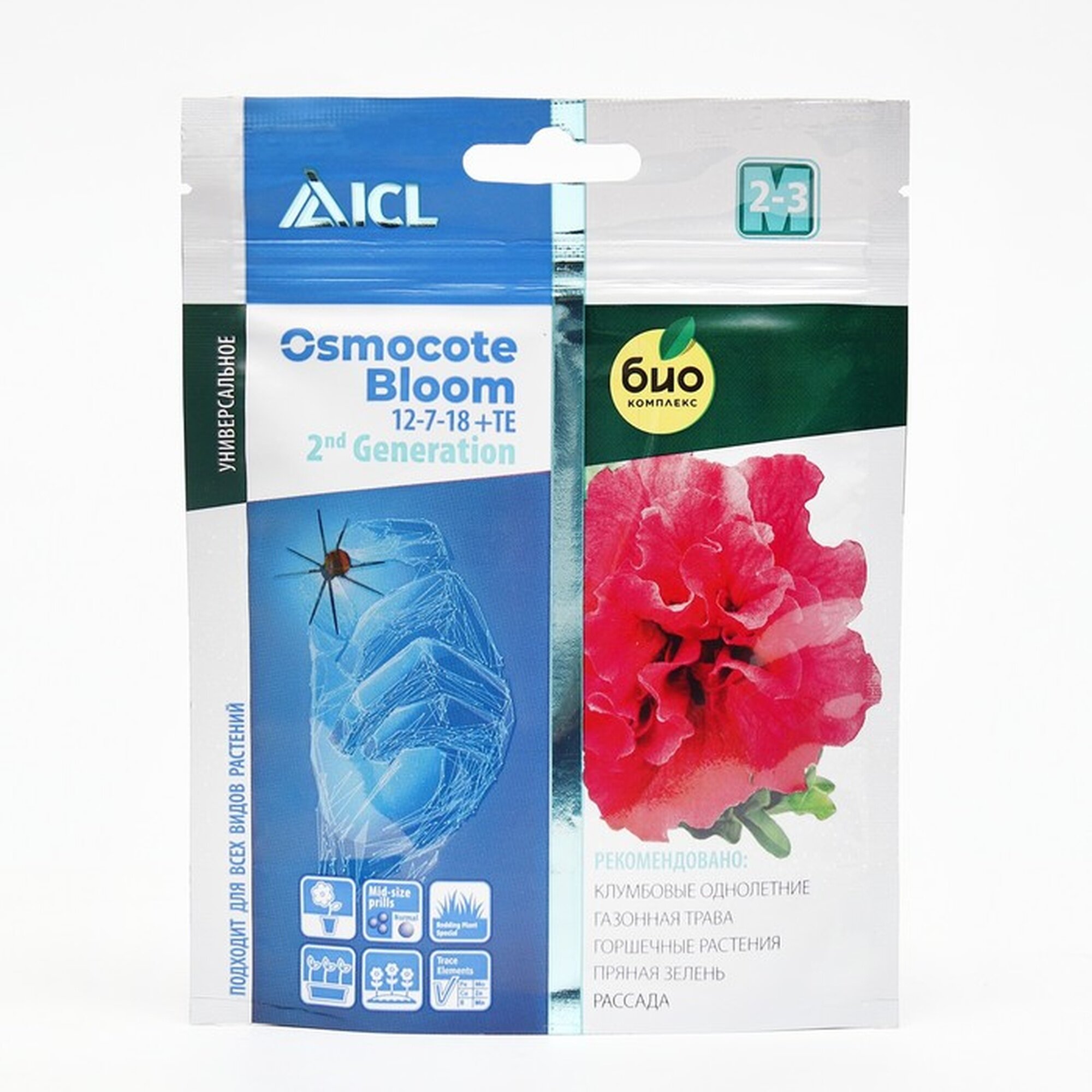 Удобрение Osmocote Bloom 12-7-18 + ТЕ, 2-3 мес, 100 г