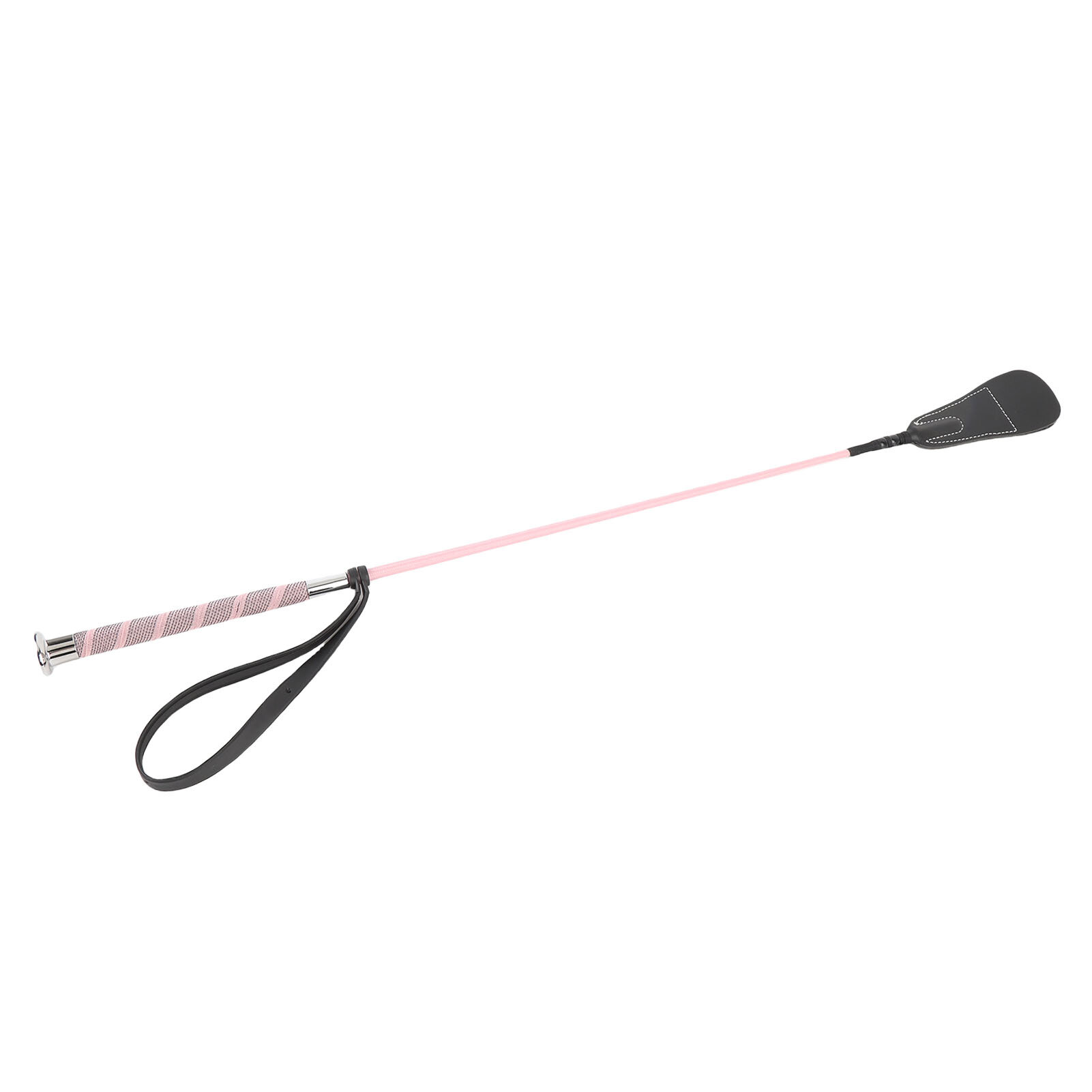 Хлыст для верховой езды, конный хлыст, 68 см, с резиновым ремешком на запястье, розовый.