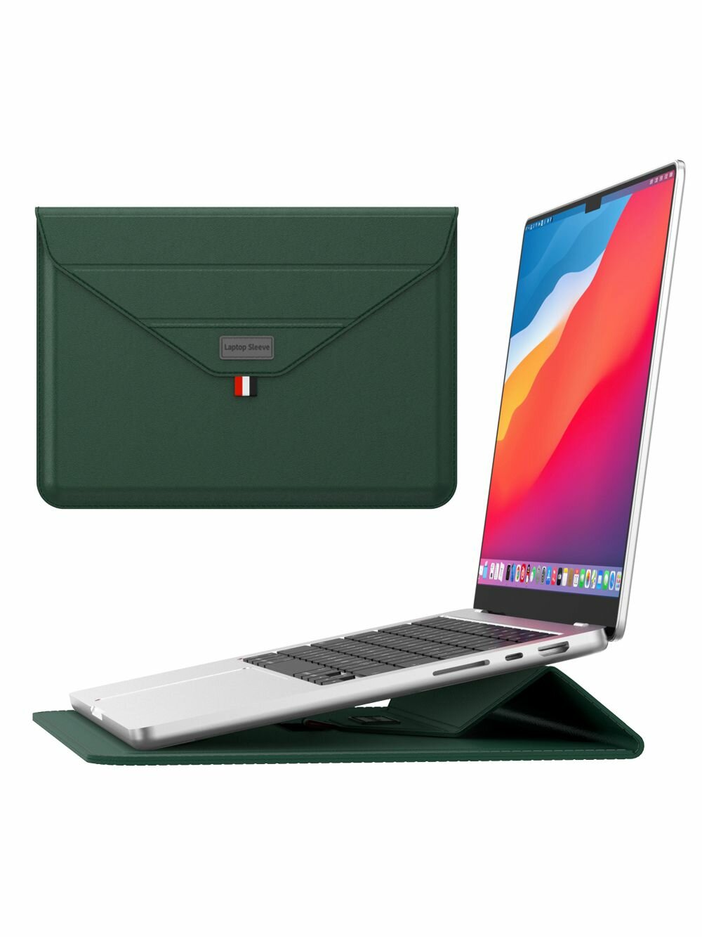 Чехол трансформер для MacBook 13 / 14 Envelope Stand зеленый