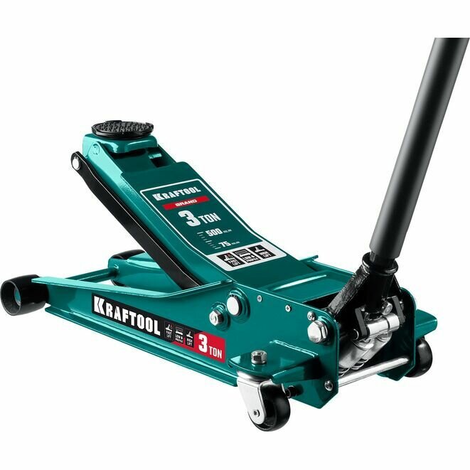 KRAFTOOL 3 т, 75-500 мм, универсальный для СТО, подкатной домкрат
