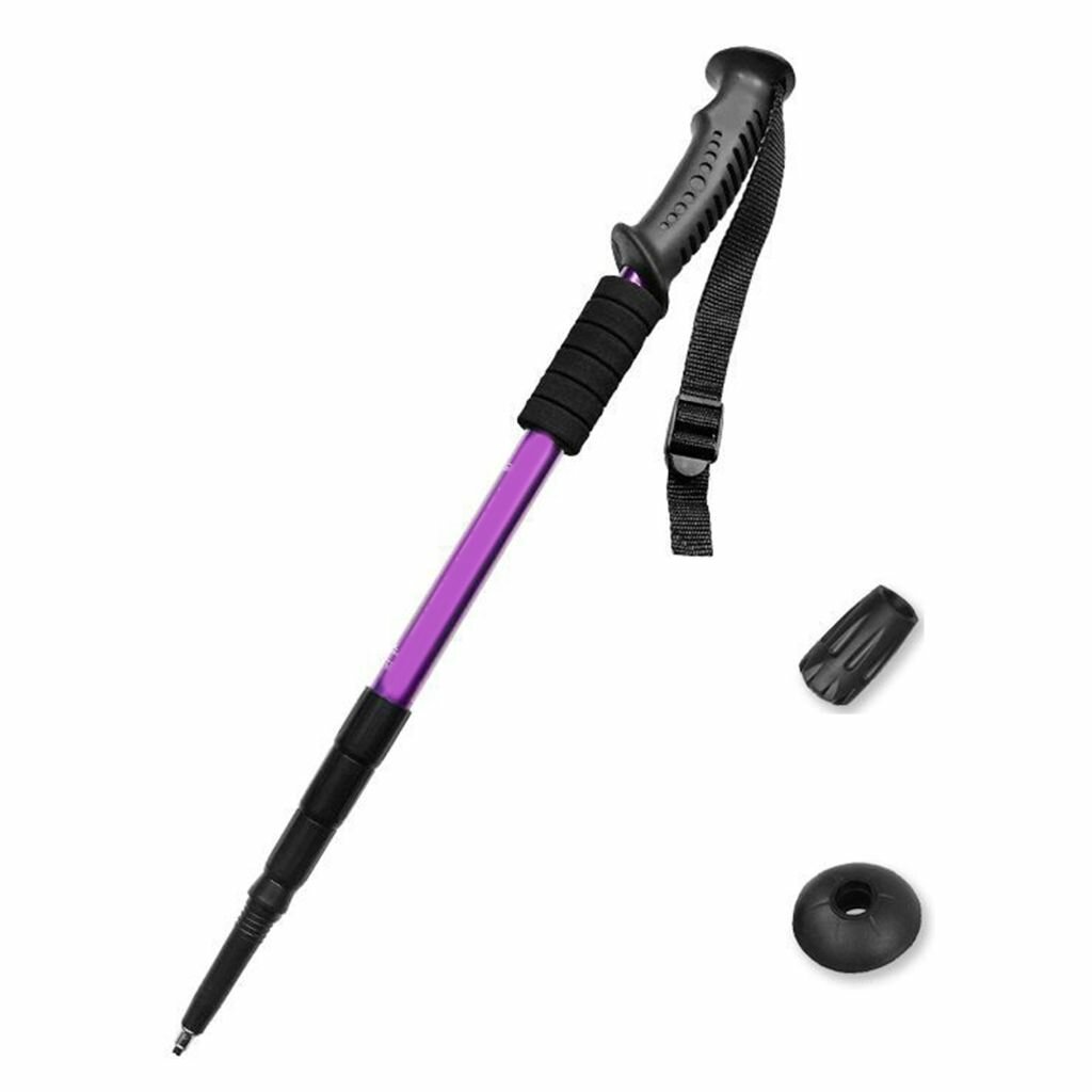 Трекинговые палки из алюминиевого сплава 4-секционные изогнутые