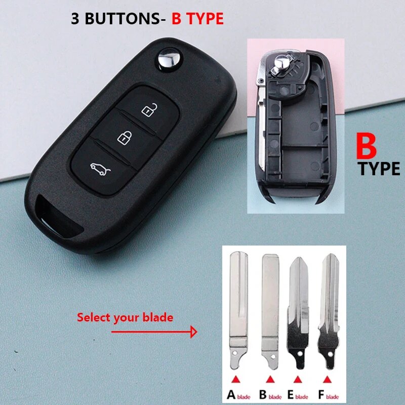 2 3 кнопки, корпус автомобильного ключа, брелок, аксессуары для E blade, 3 buttons-B type