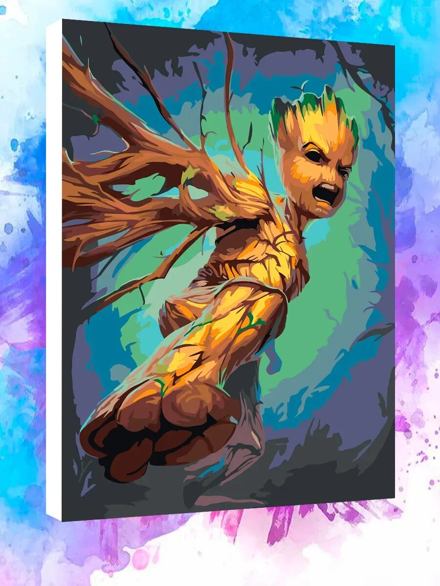 Картина по номерам Грут Марвел Marvel Кино