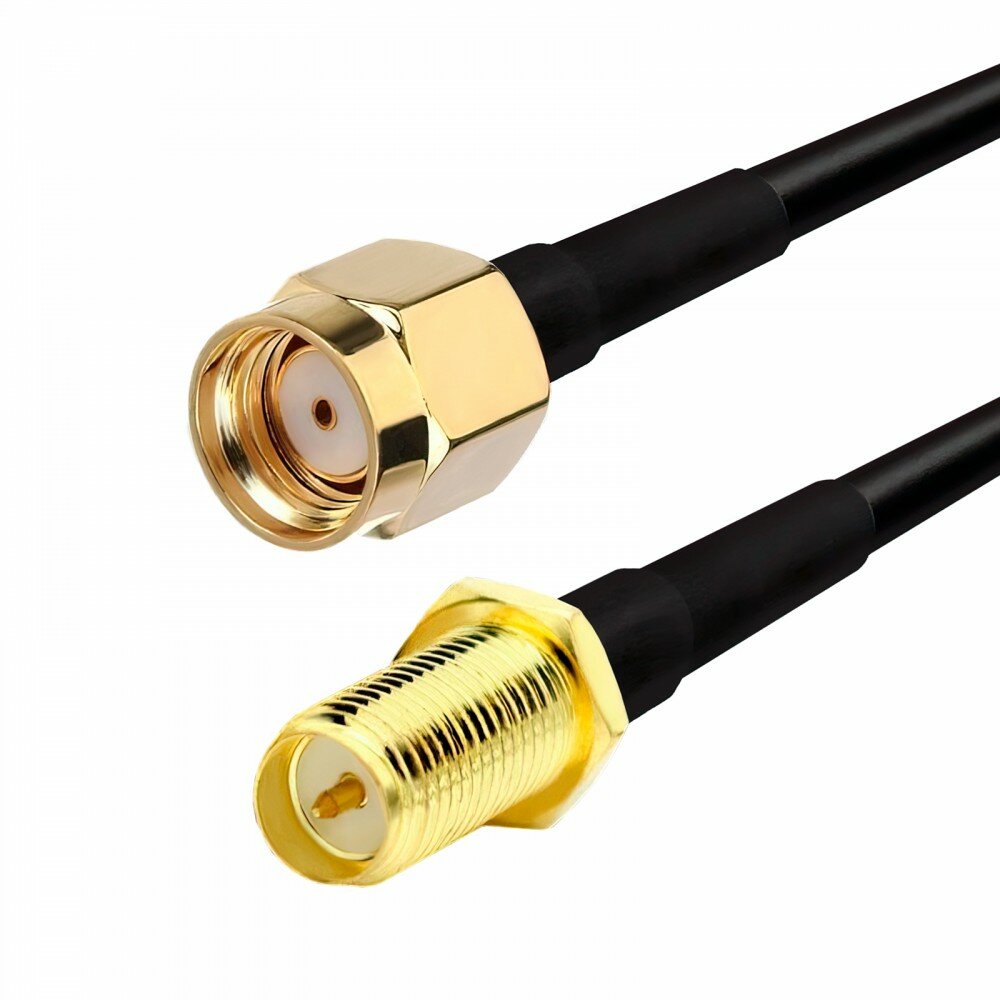 Кабельная сборка SMA RP-male - SMA RP-female 10 м. Кабель RG-58 a/u