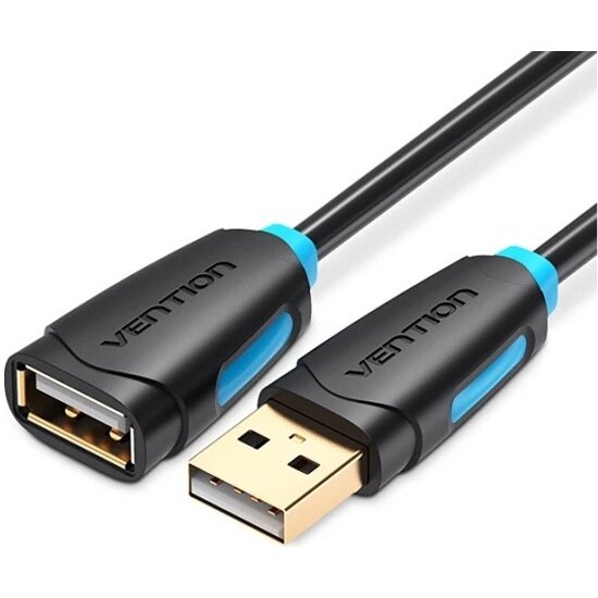 Кабель-удлинитель Vention USB 2.0 AM/AF - 1.5м чёрный