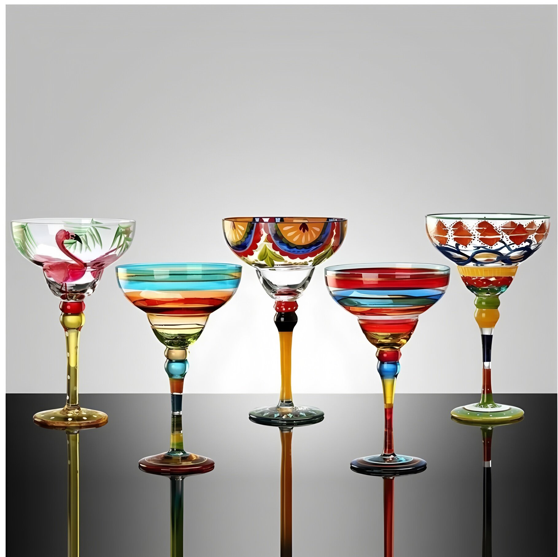 Набор фужеров "Изысканные", для виски, для коктейлей, для коньяка, стекло, 280 мл, 5 шт